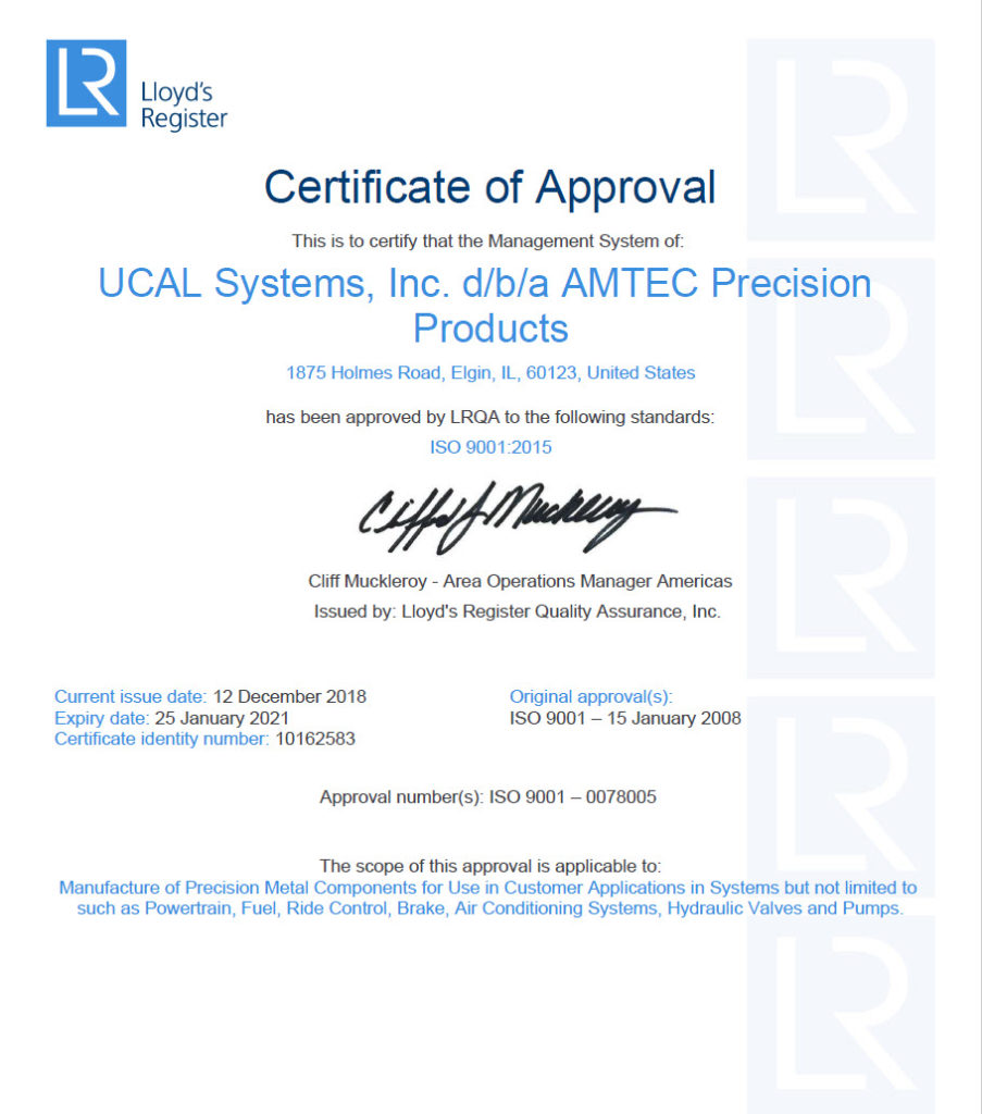 Policies and Certifications - UCAL Systems, Inc.